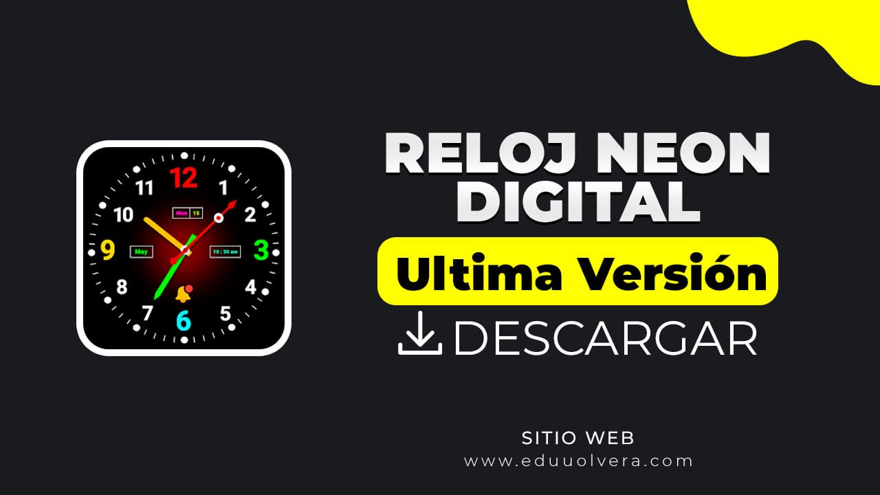 Reloj Digital Neón: Elegancia y Modernidad en tu Pantalla - Eduuolvera